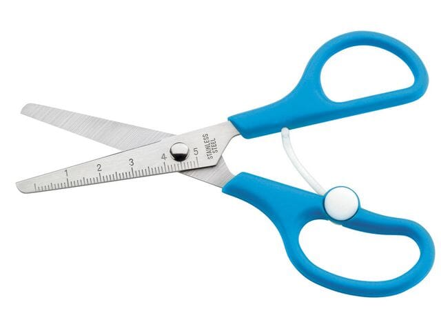 Saks Barn 15cm med Fjæring blå - Kontorspar