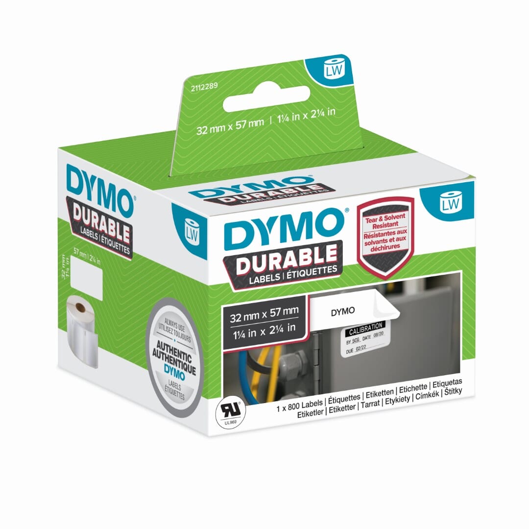 Etikett Dymo Durable medium Multi-Purpose Label 57mm X 32mm - Kontorspar